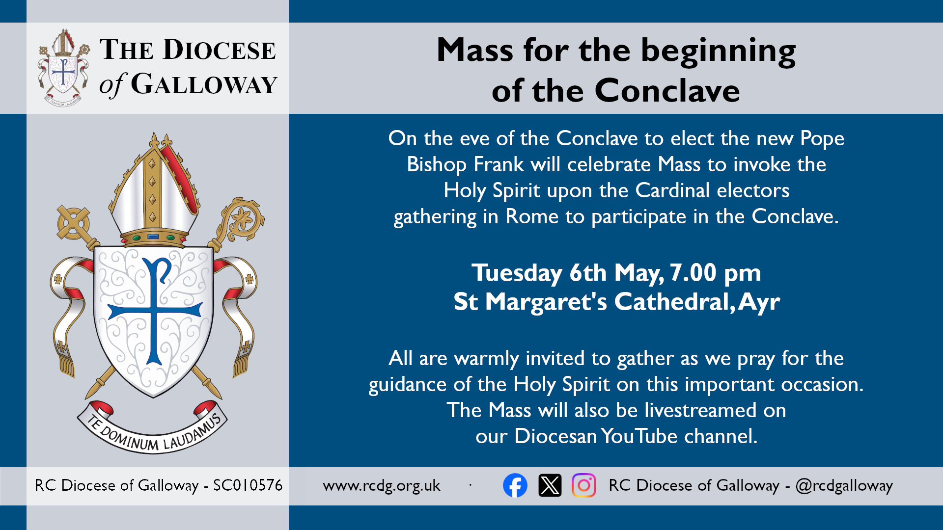 Mass for the Invocation of the Holy Spirit - 6th May 2025 - RC Diocese ...